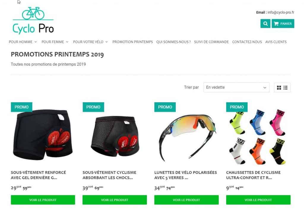 Promotion printemps cyclo-pro.fr | Savoir Plus
